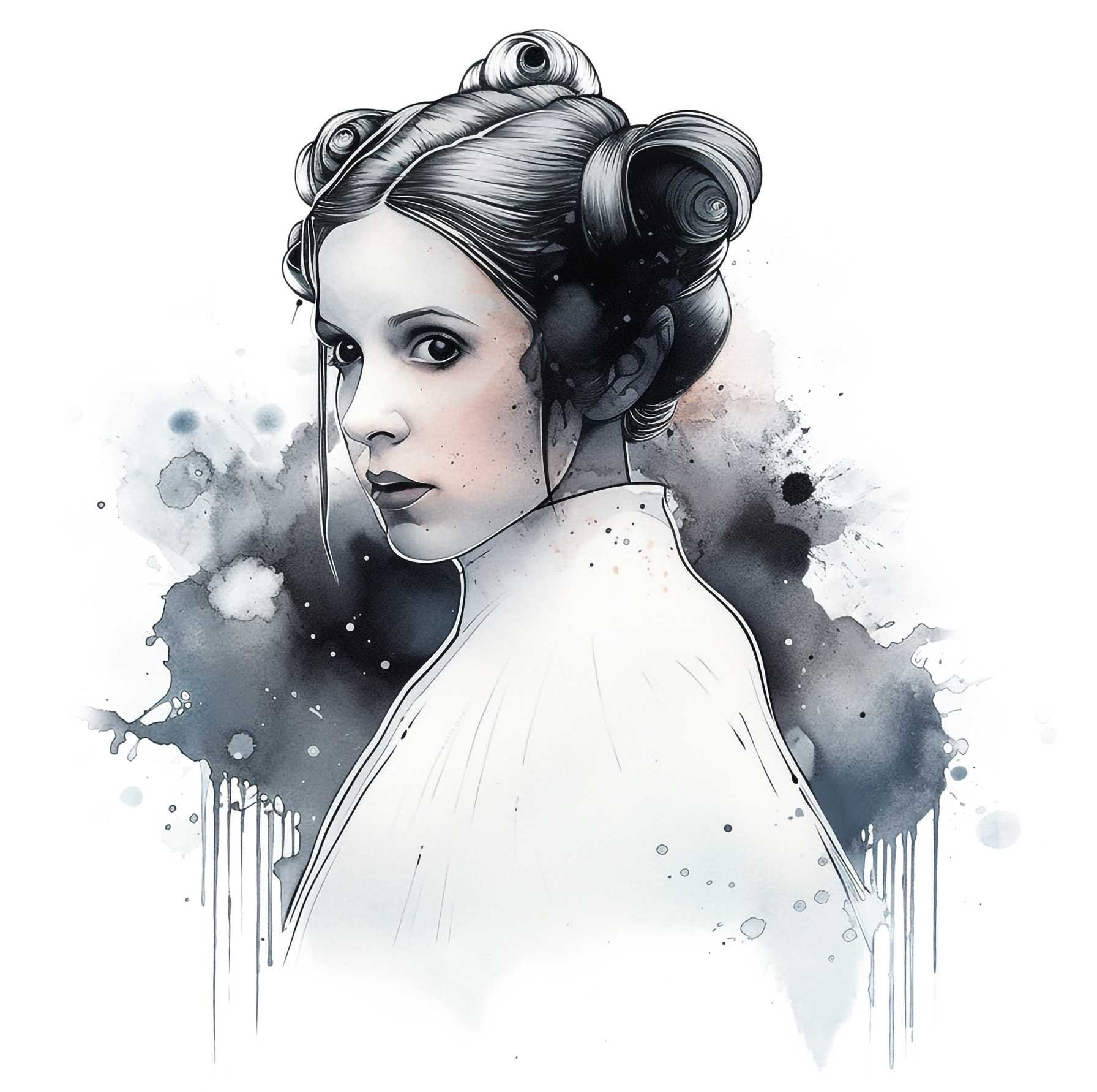 3 Princess Leia Clipart, Princess Leia Poster, Princess Leia Print ...