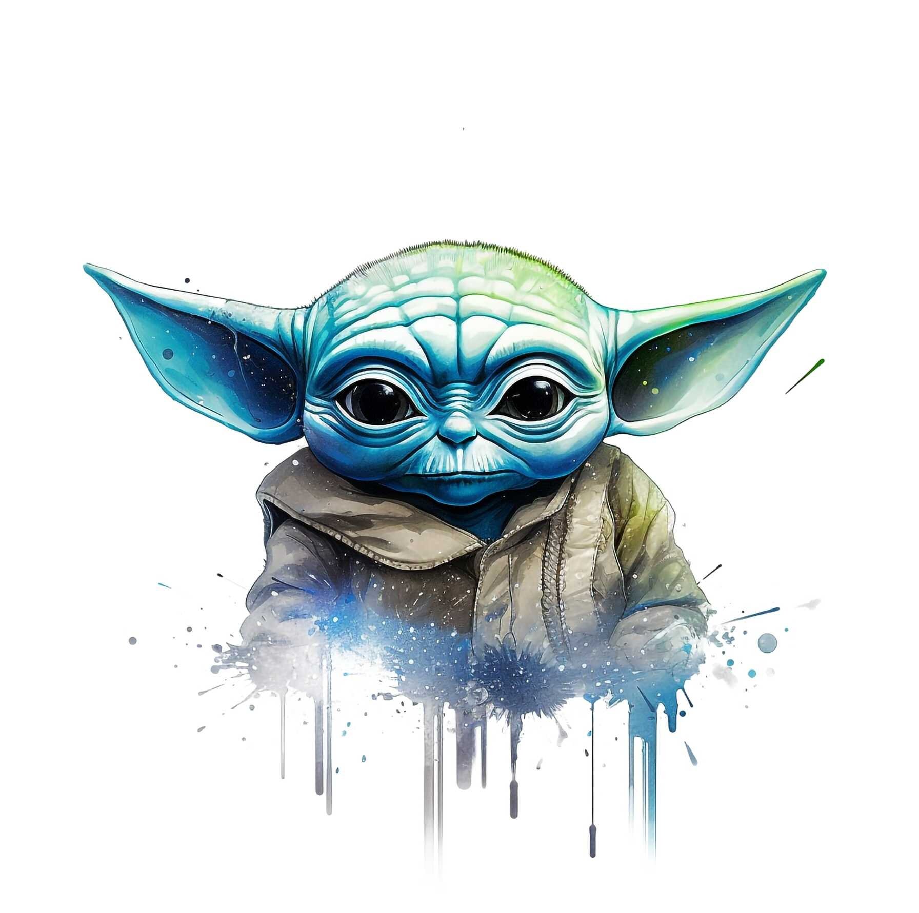 6 Baby Yoda Clipart, Baby Yoda Poster, Baby Yoda Print, Baby Yoda ...