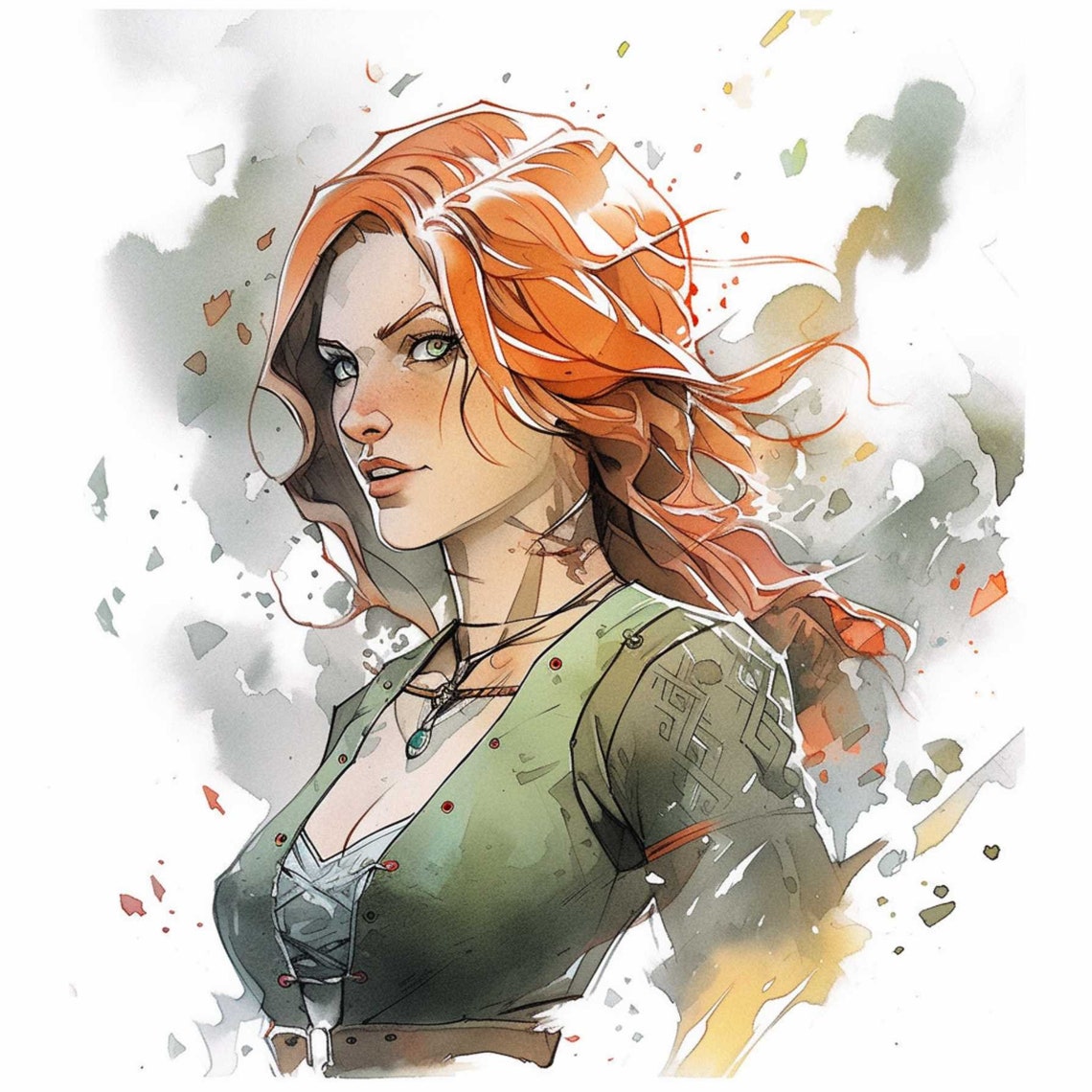 Witcher Triss Poster Geralt of Rivia Clipart Geralt Clip - Etsy
