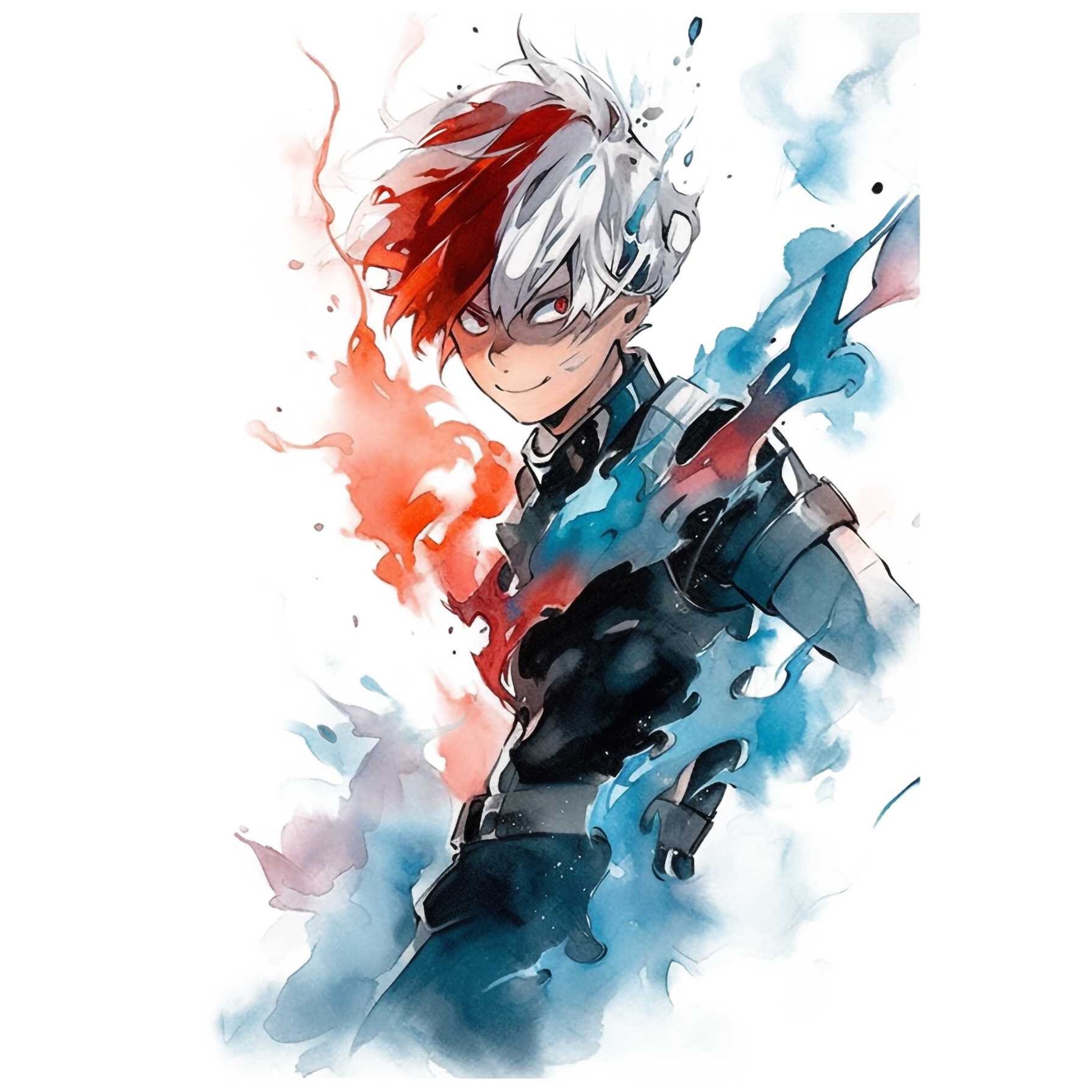 4 Shoto Watercolor, Shoto Clipart, Shoto Poster, Shoto PNG, My Hero ...