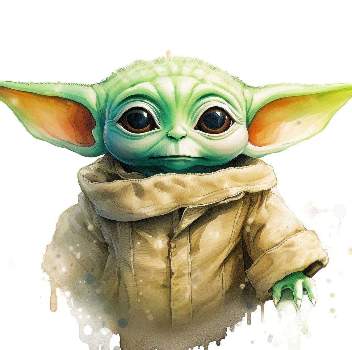 6 Baby Yoda Clipart, Baby Yoda Poster, Baby Yoda Print, Baby Yoda ...