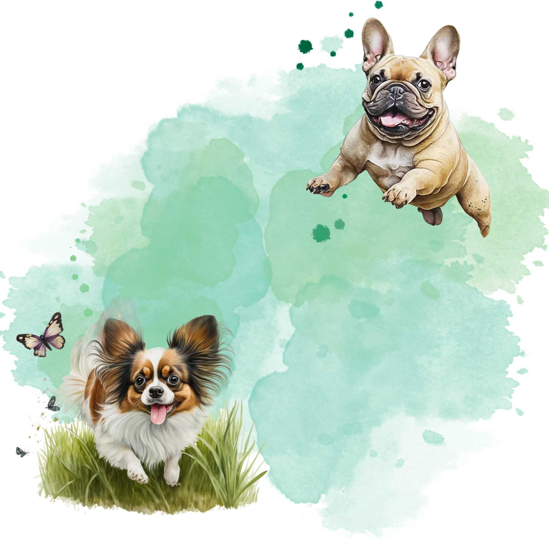 Beautiful Dogs Breeds Watercolor Clipart, 12 PNG Bundle, Labrador ...