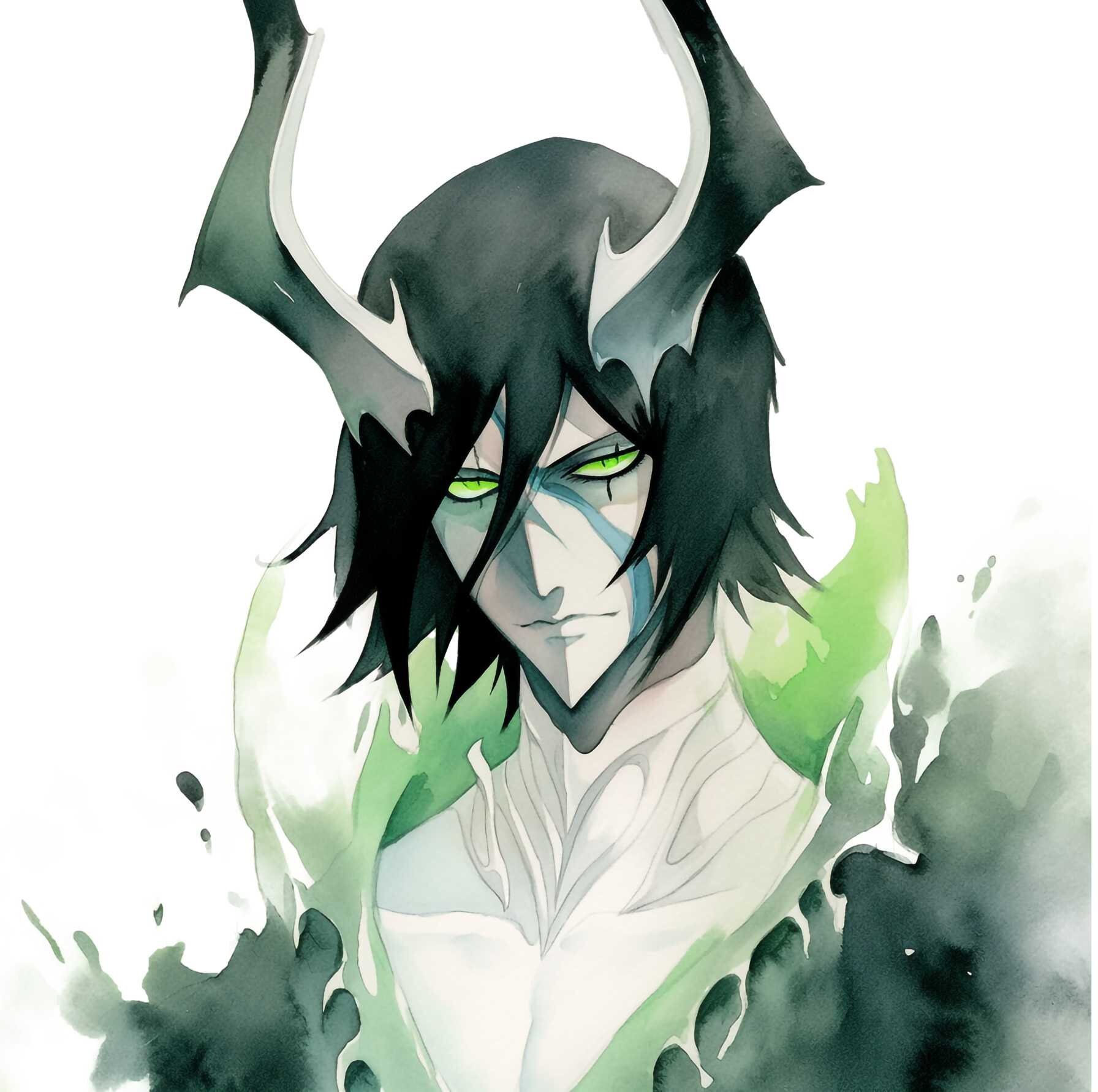 Ulquiora 3 PNG, Ulquiora Aquarell Clipart, Ulquiora Poster, Bleach ...