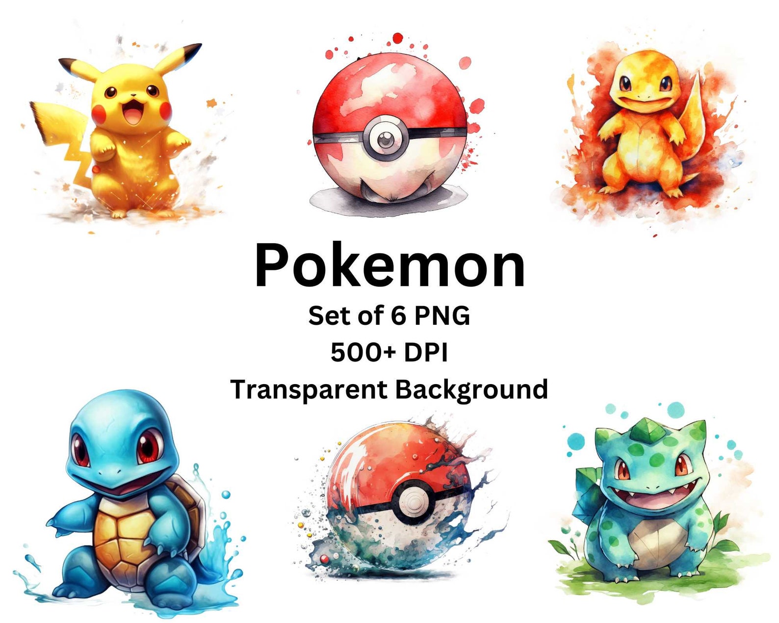 Pokemon Digital Art Instant Download, Pokemon Poster, Pokemon Gift ...