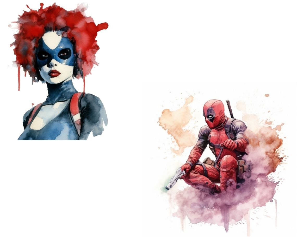 5 Deadpool Watercolor Png Deadpool Clipart Deadpool Poster - Etsy
