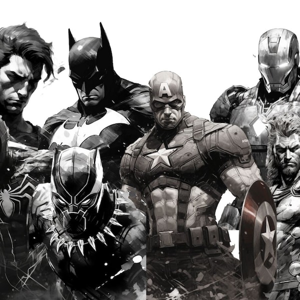 Superheroes Clip Art - Etsy