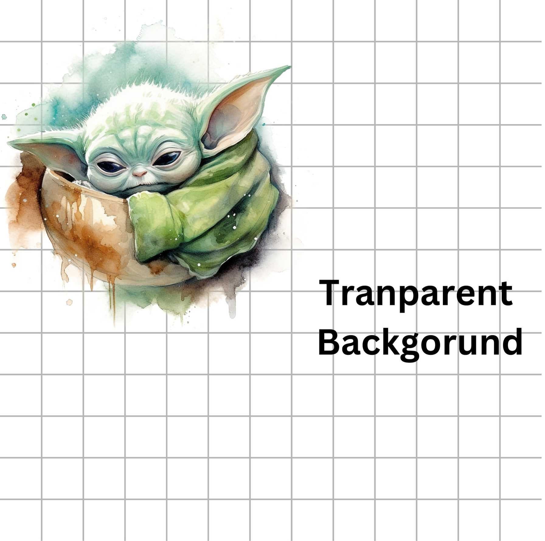 6 Baby Yoda Clipart, Baby Yoda Poster, Baby Yoda Print, Baby Yoda ...