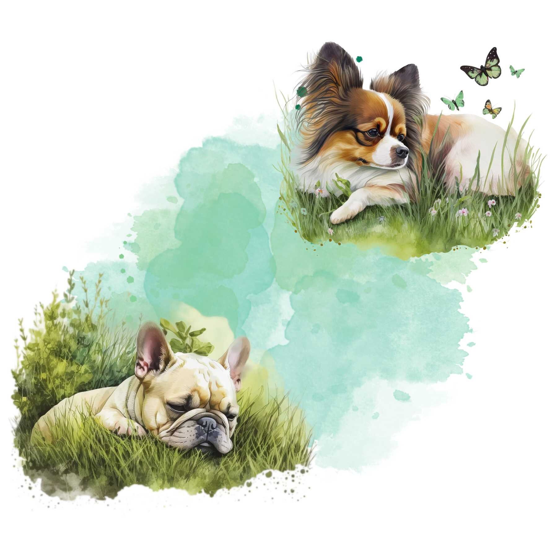 Beautiful Dogs Breeds Watercolor Clipart, 12 PNG Bundle, Labrador ...