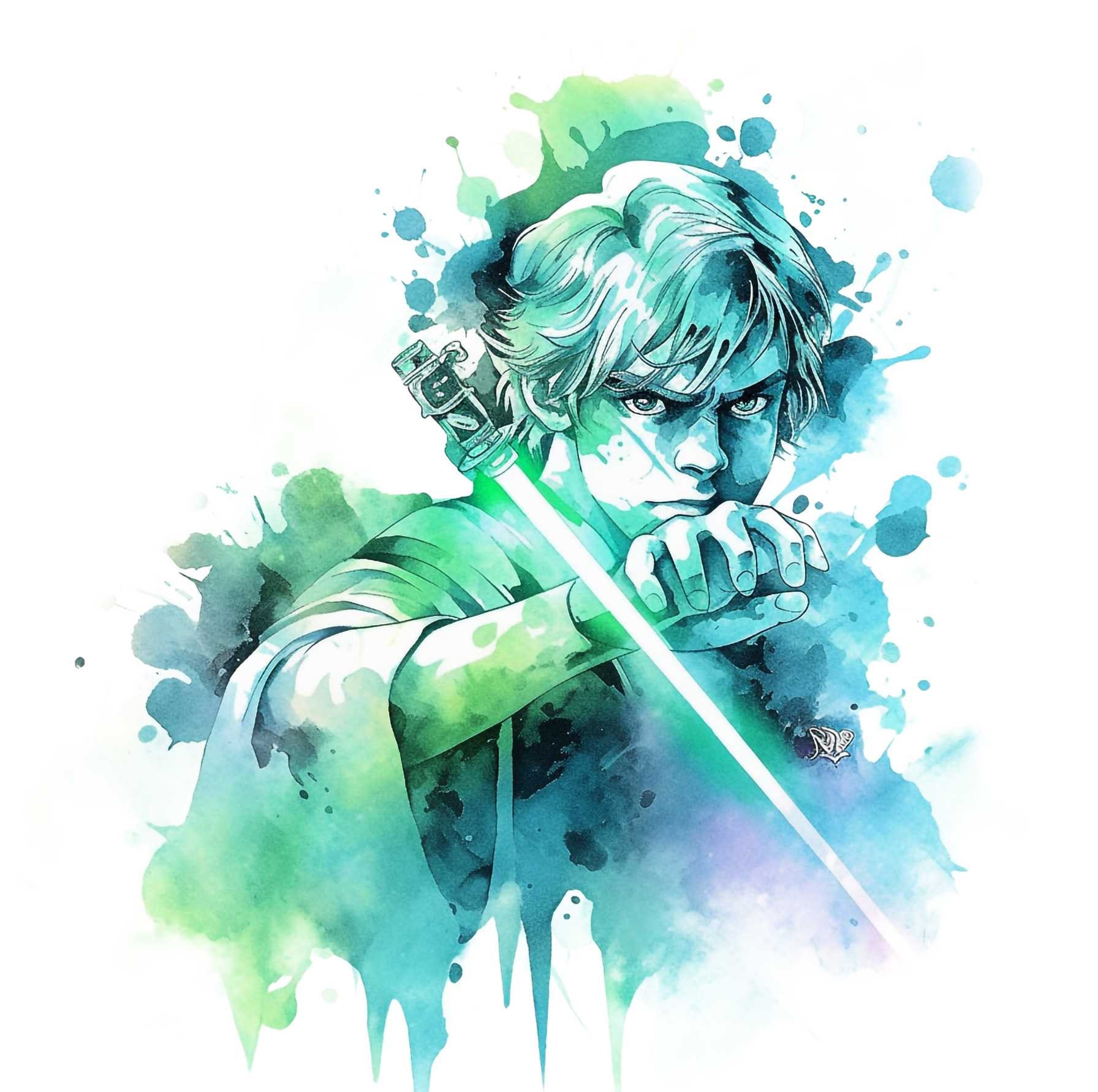 3 Luke Skywalker Clipart, Luke Skywalker Poster, Luke Skywalker Print ...