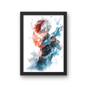 4 Shoto Watercolor, Shoto Clipart, Shoto Poster, Shoto PNG, My Hero ...