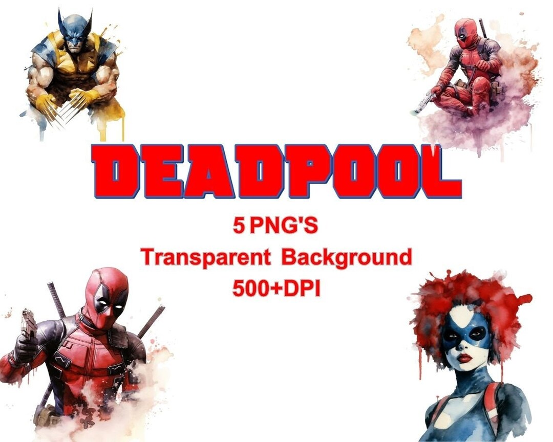 5 Deadpool Watercolor Png, Deadpool Clipart, Deadpool Poster, Deadpool ...