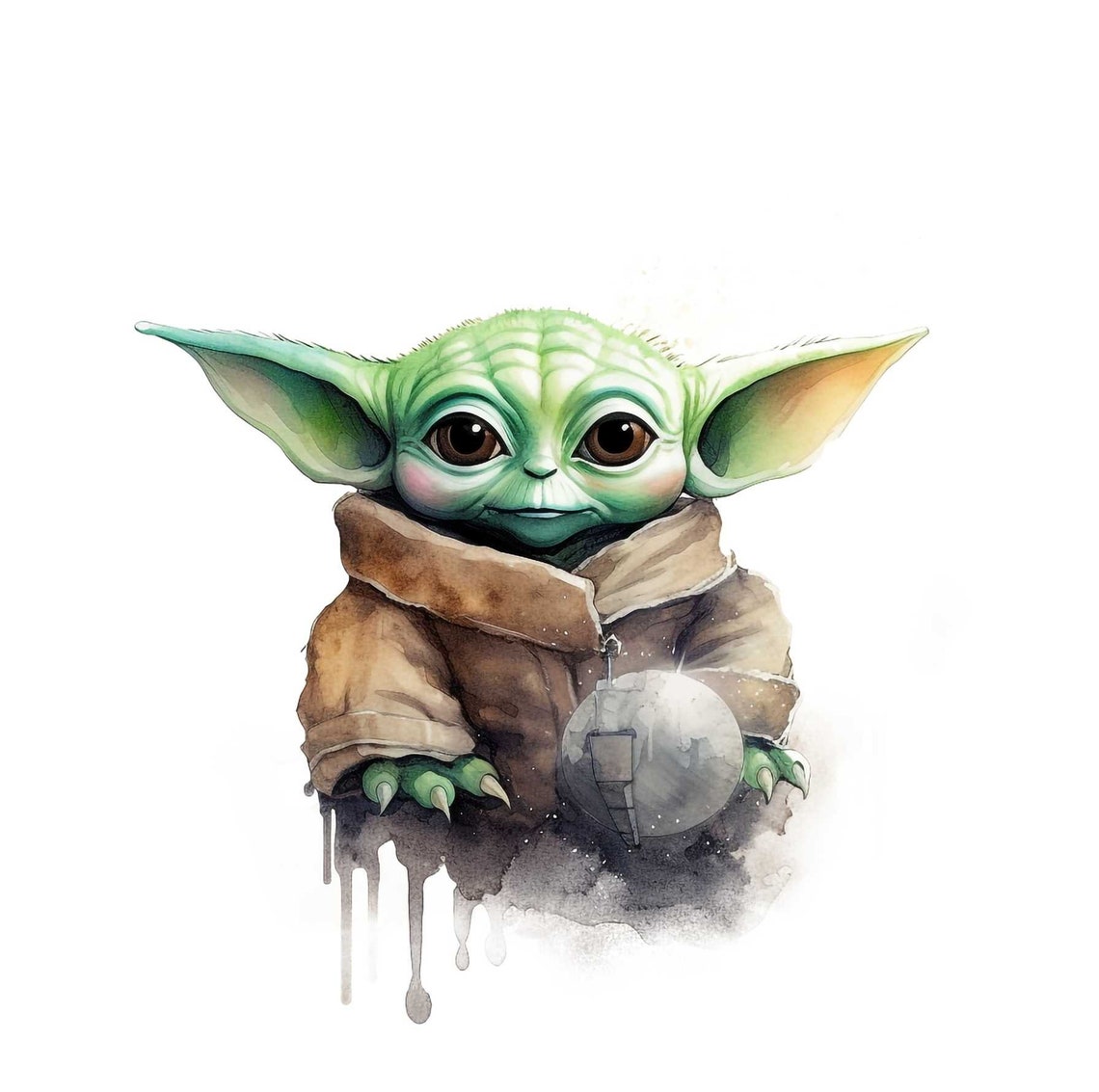 6 Baby Yoda Clipart, Baby Yoda Poster, Baby Yoda Print, Baby Yoda ...