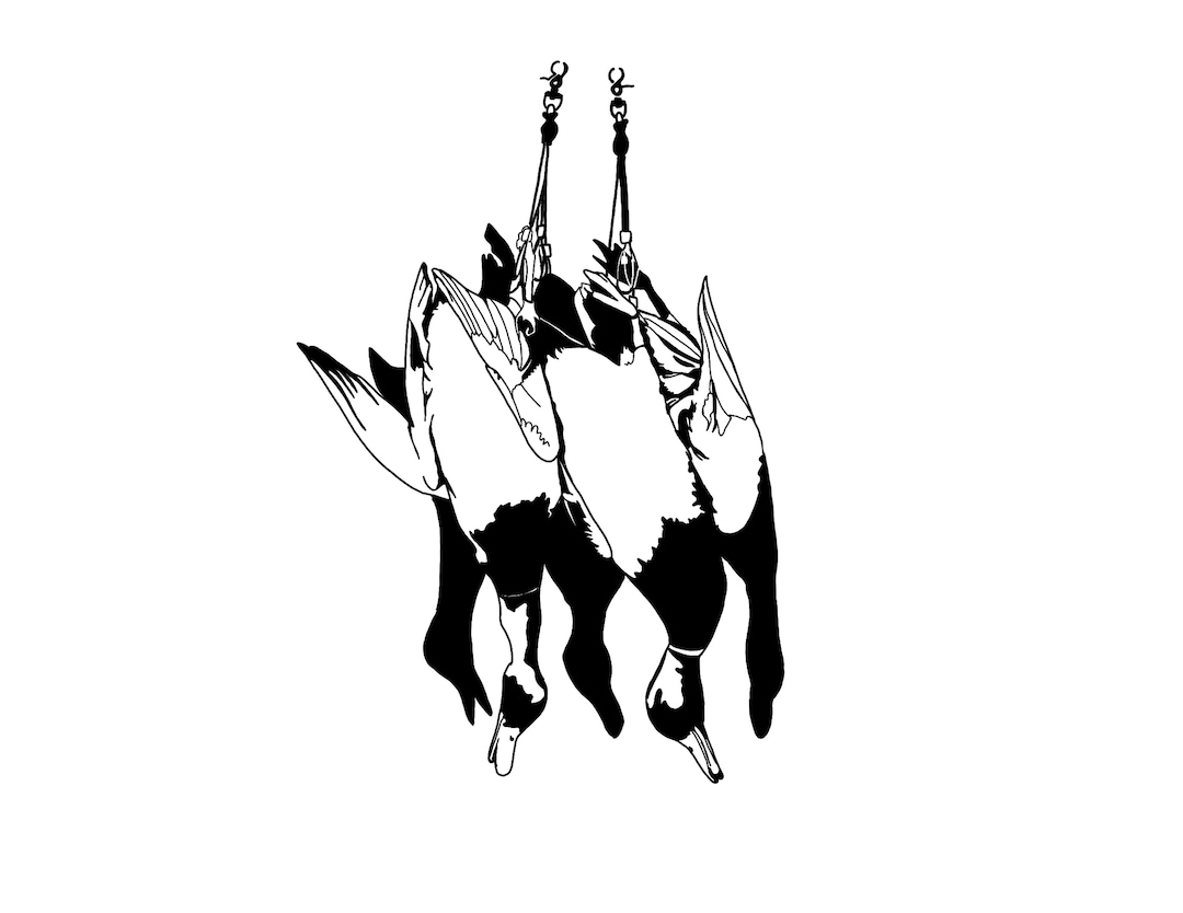 Hanging Duck Waterfowl Decal - Etsy