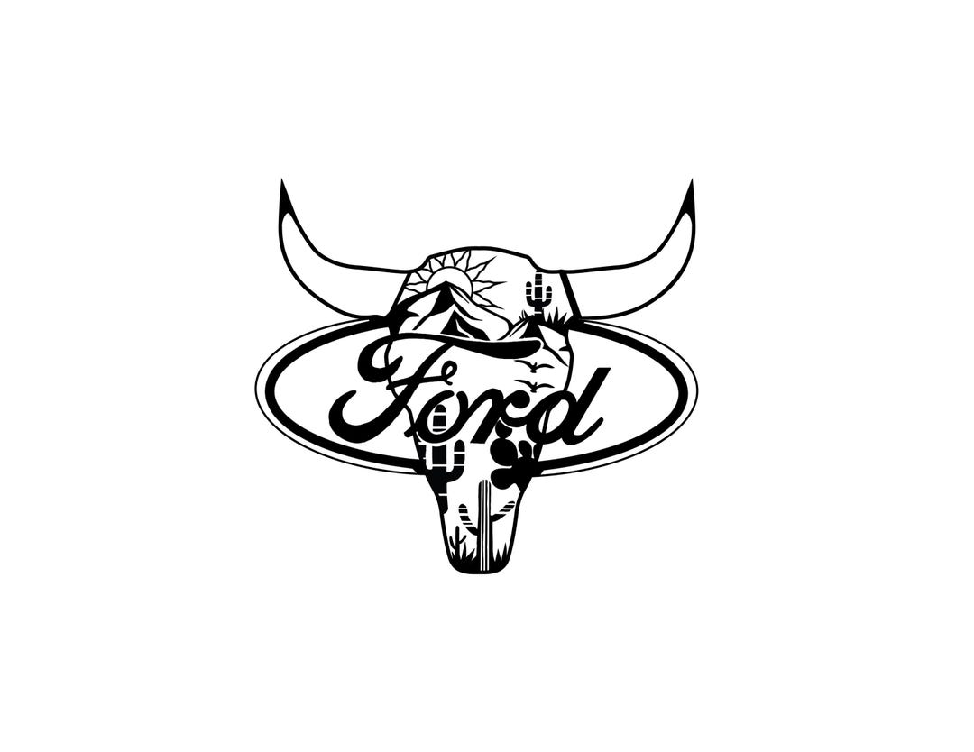 Ford Western Cow Decal - Etsy