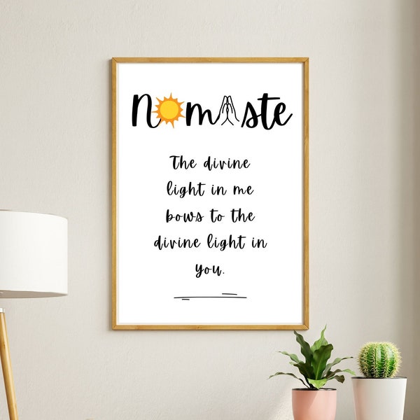 Namaste Poster - Etsy