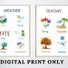 4 Seasons & Weather Educational Prints for Kindergarten, Instant ...