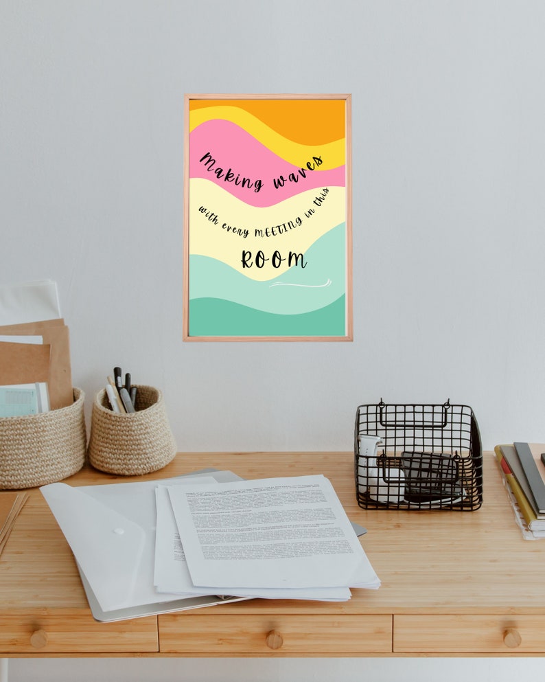 Funny Conference Room Decor, Office Wall Art, Home Office Desk Poster ...