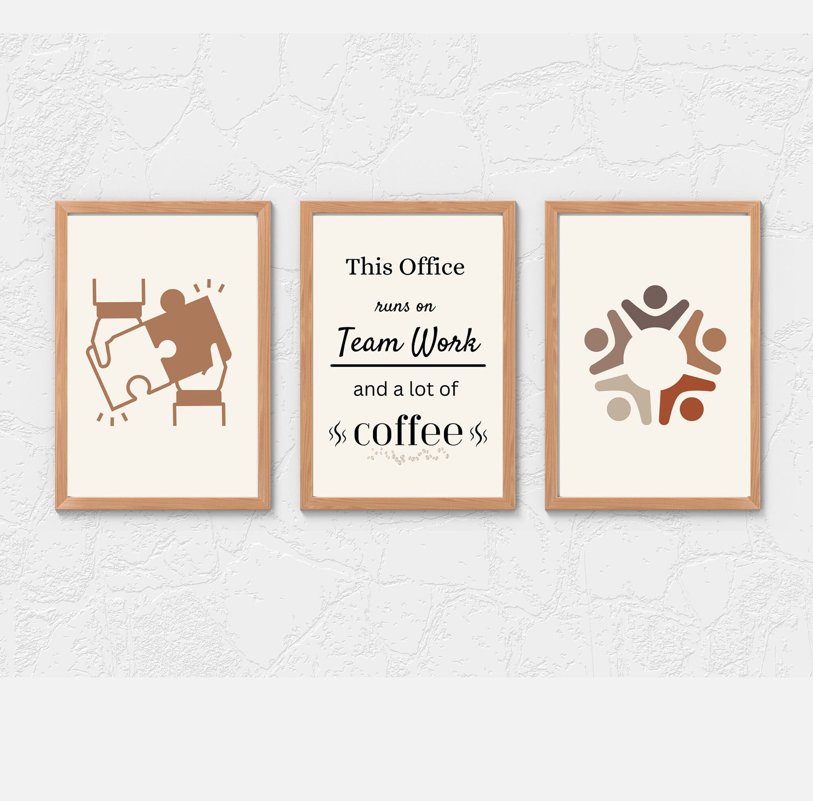 Team Work Wall Art, Office Prints, Set of 3, Motivational Poster ...