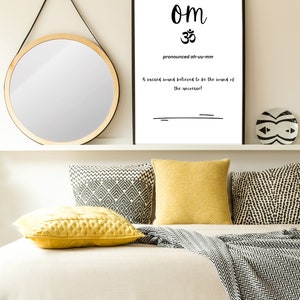 Om Definition Print, Aum Symbol Poster, Yoga Wall Art, Zen, Meditation ...