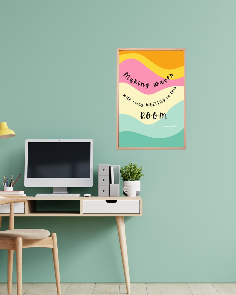 Funny Conference Room Decor, Office Wall Art, Home Office Desk Poster ...