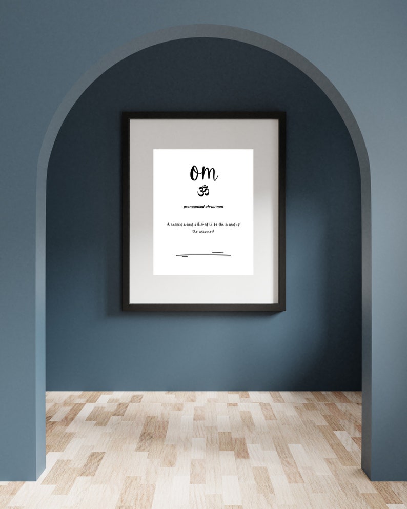 Om Definition Print, Aum Symbol Poster, Yoga Wall Art, Zen, Meditation ...