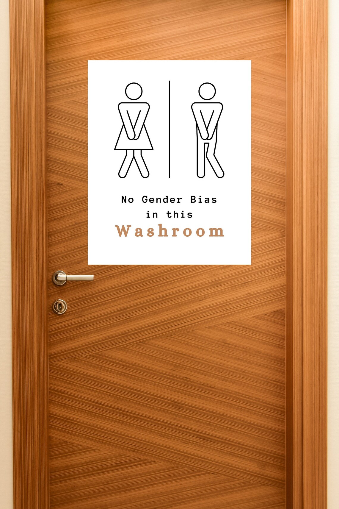 Unisex Washroom Door Sign Restroom Signs Digital Print Instant Download ...
