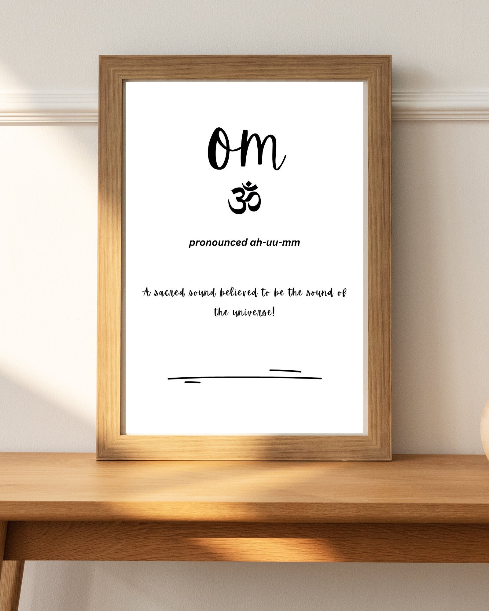 Om Definition Print, Aum Symbol Poster, Yoga Wall Art, Zen, Meditation ...