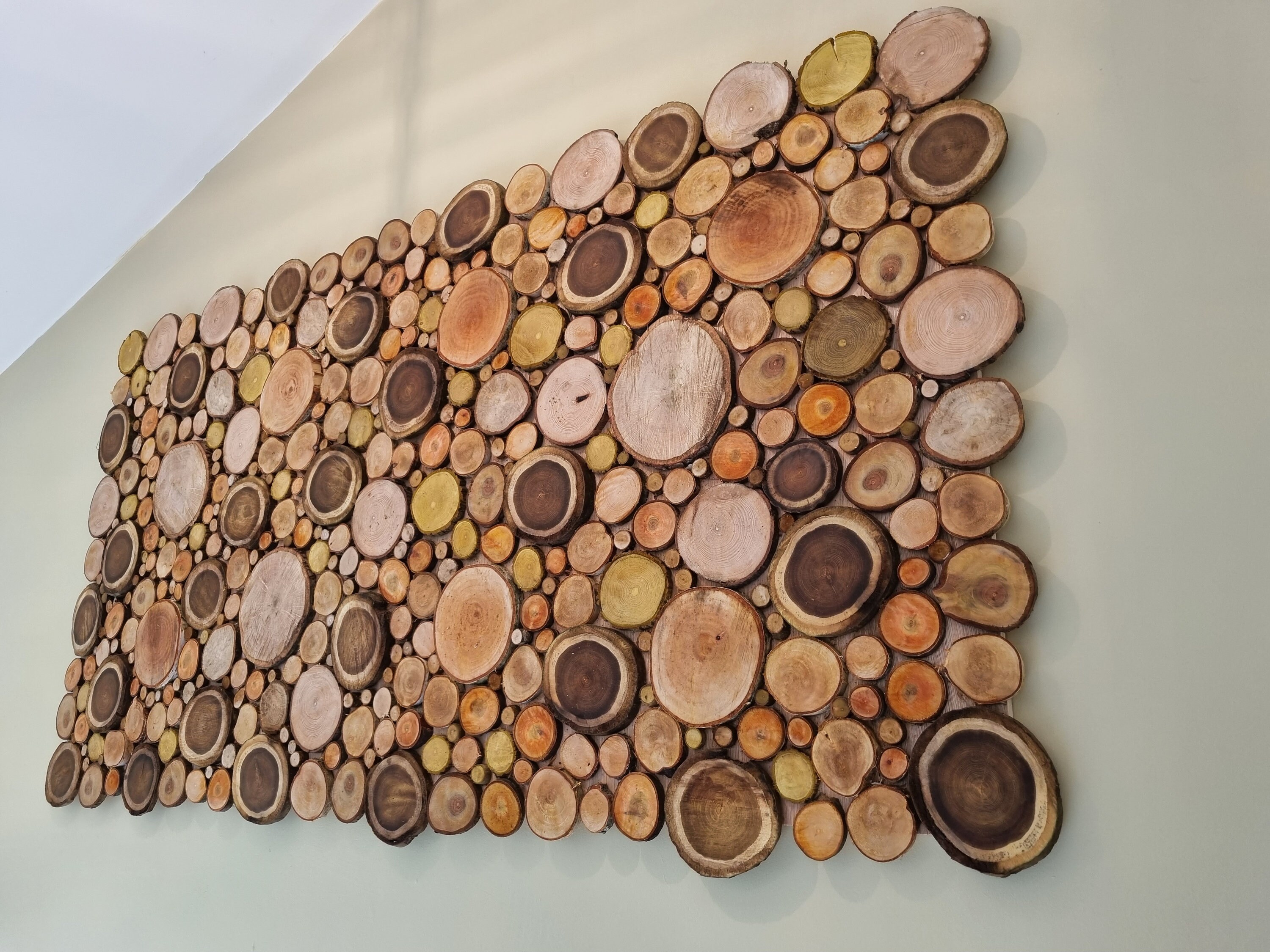 Log Wall Art, Wall Mosaic, Wood Wall Decor, Log Slice Wall Art, Bespoke ...