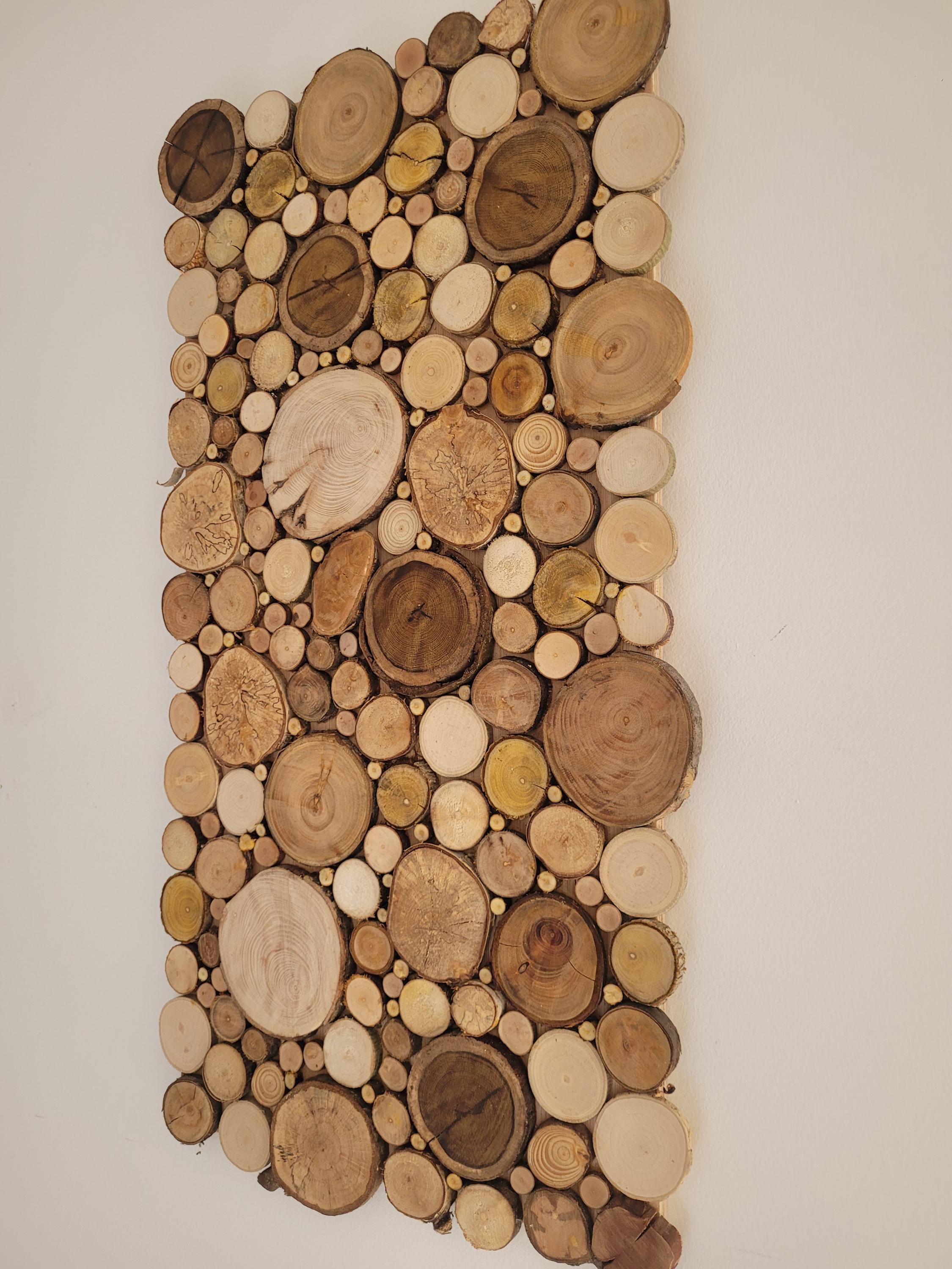Log Wall Art | Wood Wall Art | Log Slice Wall Art | Wood Wall Mosaic ...
