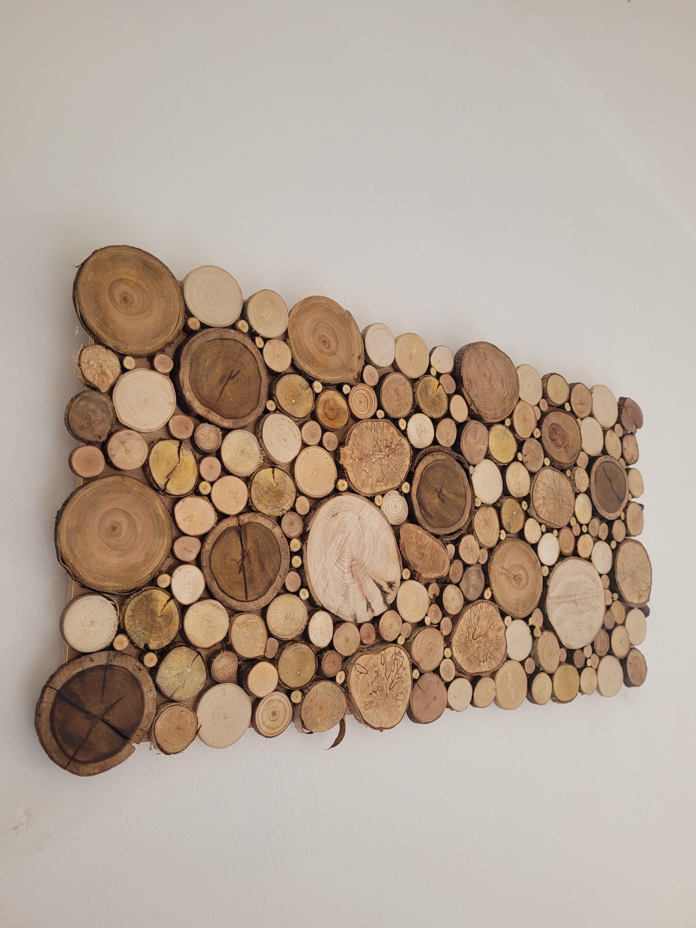 Log Wall Art | Wood Wall Art | Log Slice Wall Art | Wood Wall Mosaic ...
