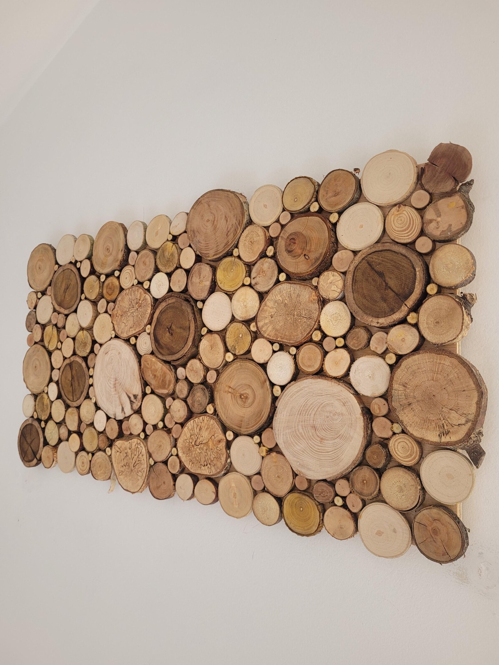 Log Wall Art | Wood Wall Art | Log Slice Wall Art | Wood Wall Mosaic ...