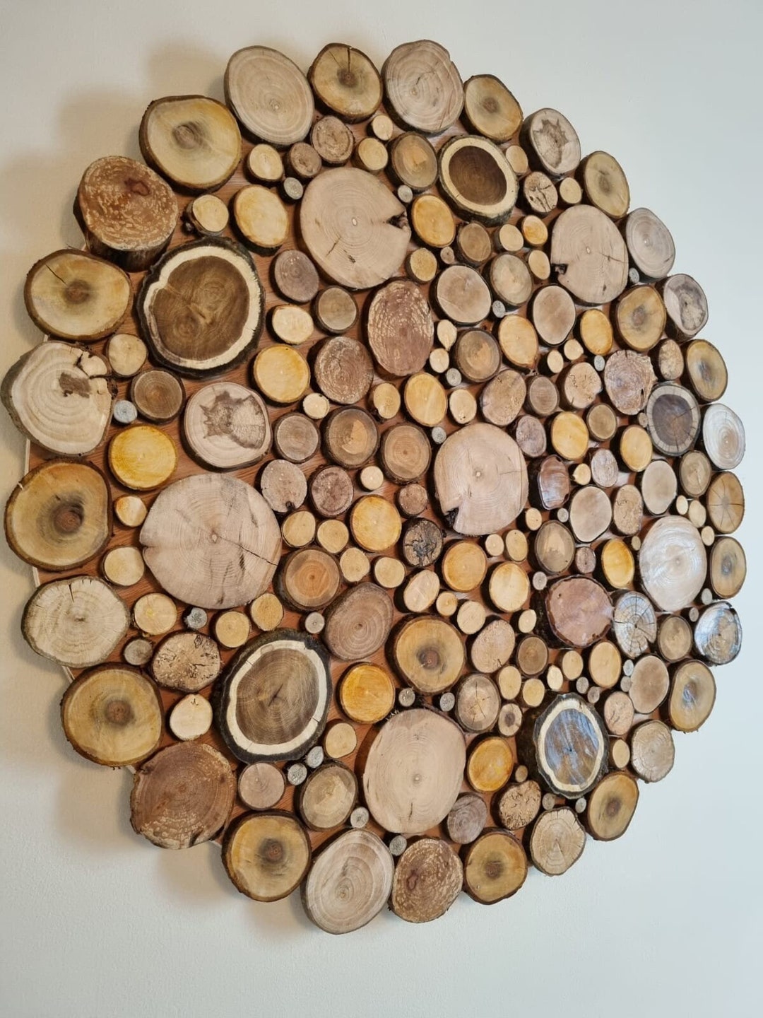 Log Wall Art 63cm Wood Wall Art Log Mosaic Wall Art Mosaic - Etsy UK