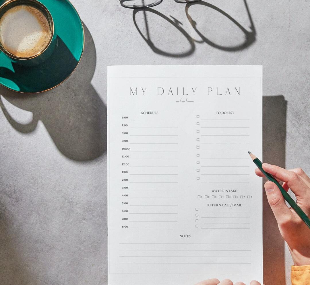 Minimalist Daily Planner Digital Download - Etsy
