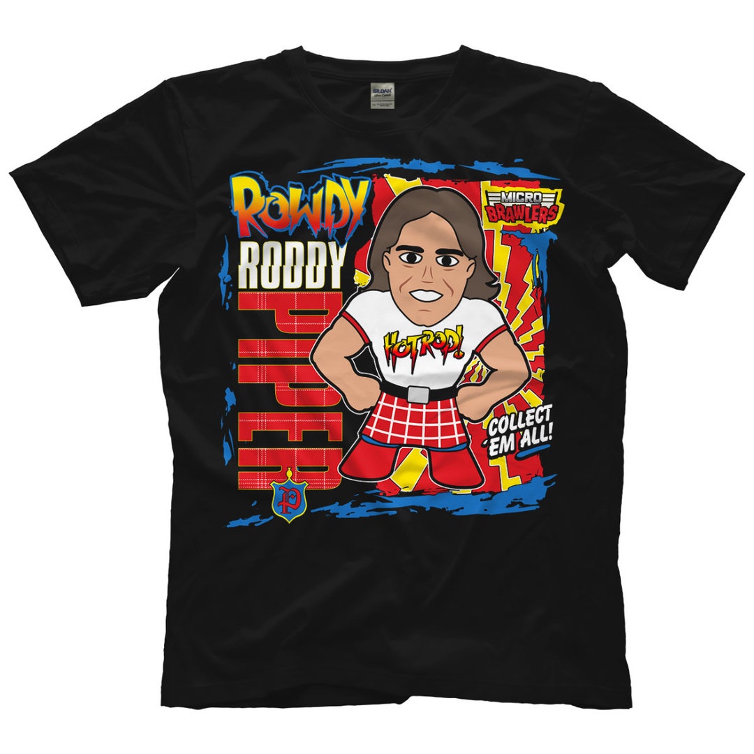Micro Brawler Items - "rowdy" Roddy Piper - Micro Brawlers® T-shirt T ...