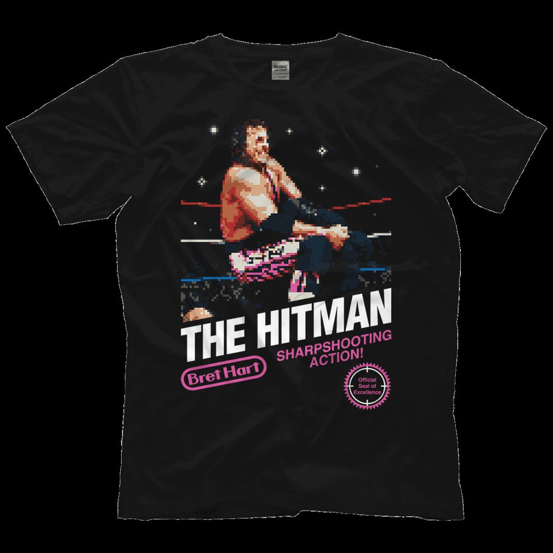Bret "the Hitman" Hart - Hitman 8-bit T-shirt - Etsy