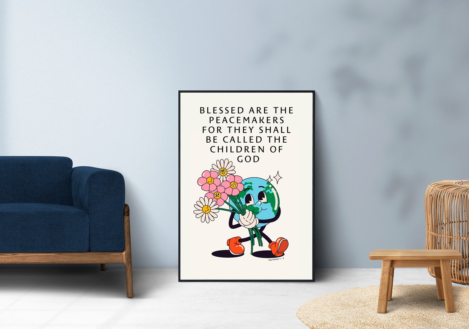 Retro Christian Wall Art, Christian Room Decorations Prints Gift Ideas ...