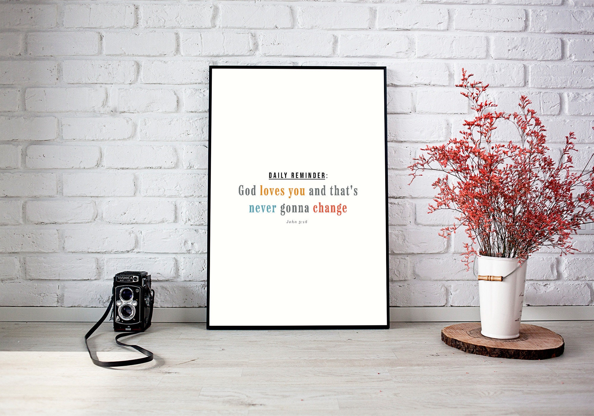 Christian Posters Aesthetic Bible Art Work John 3:16 - Etsy