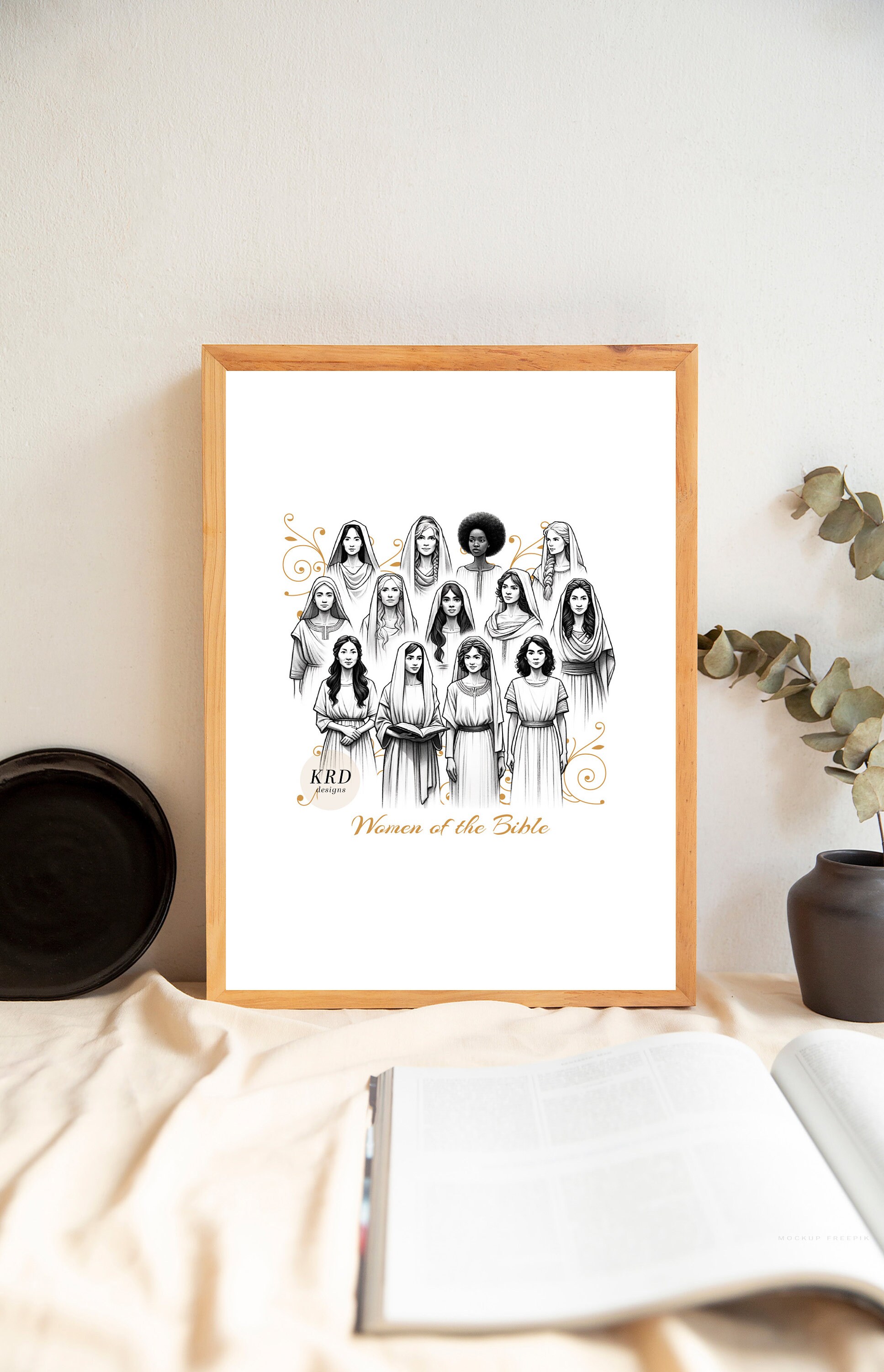 Christian Poster Aesthetic, Women of the Bible Poster Gift, Biblical ...