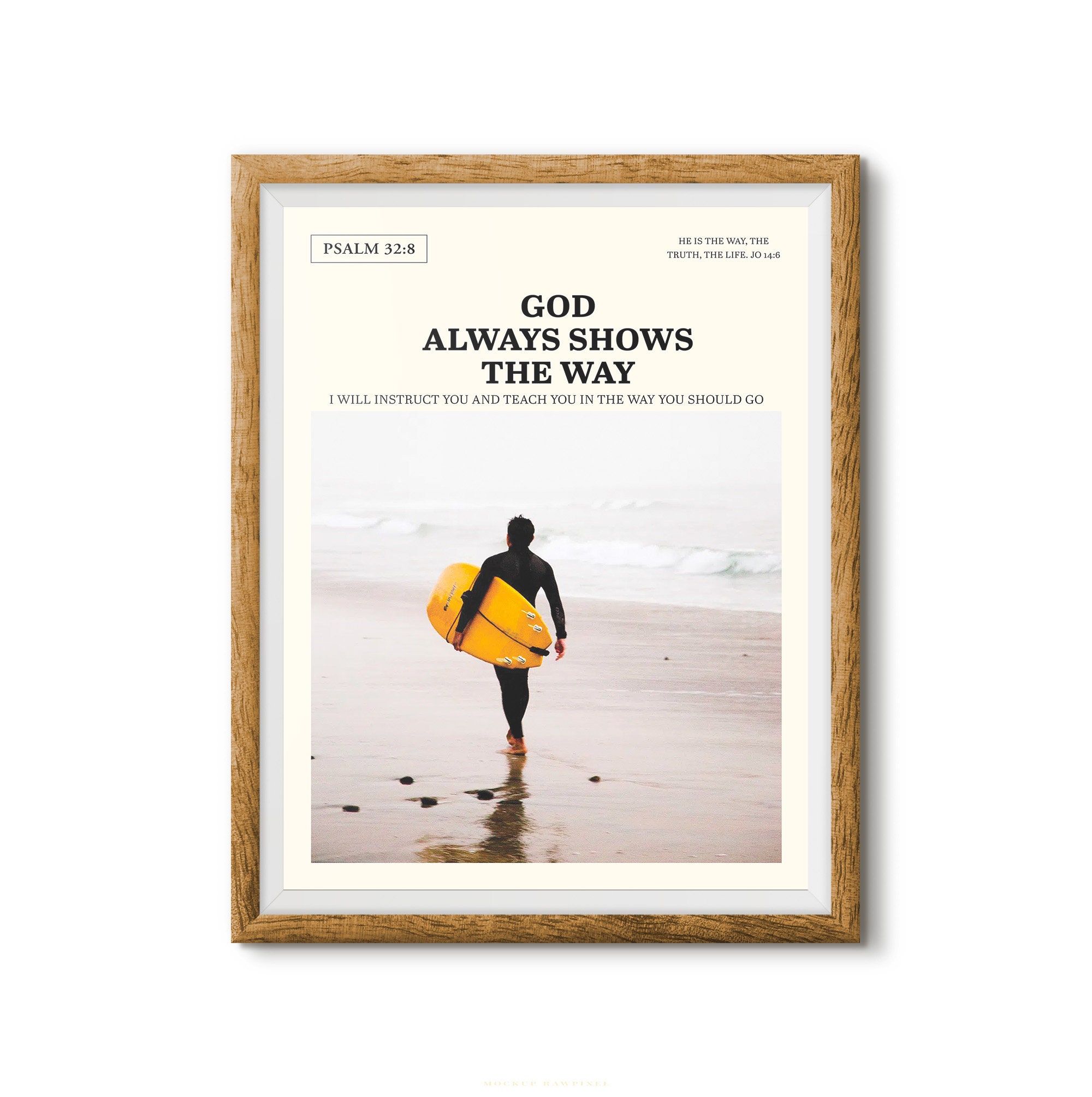 Retro Christian Wall Art, Bible Verse Artwork Printable, Minimalist ...