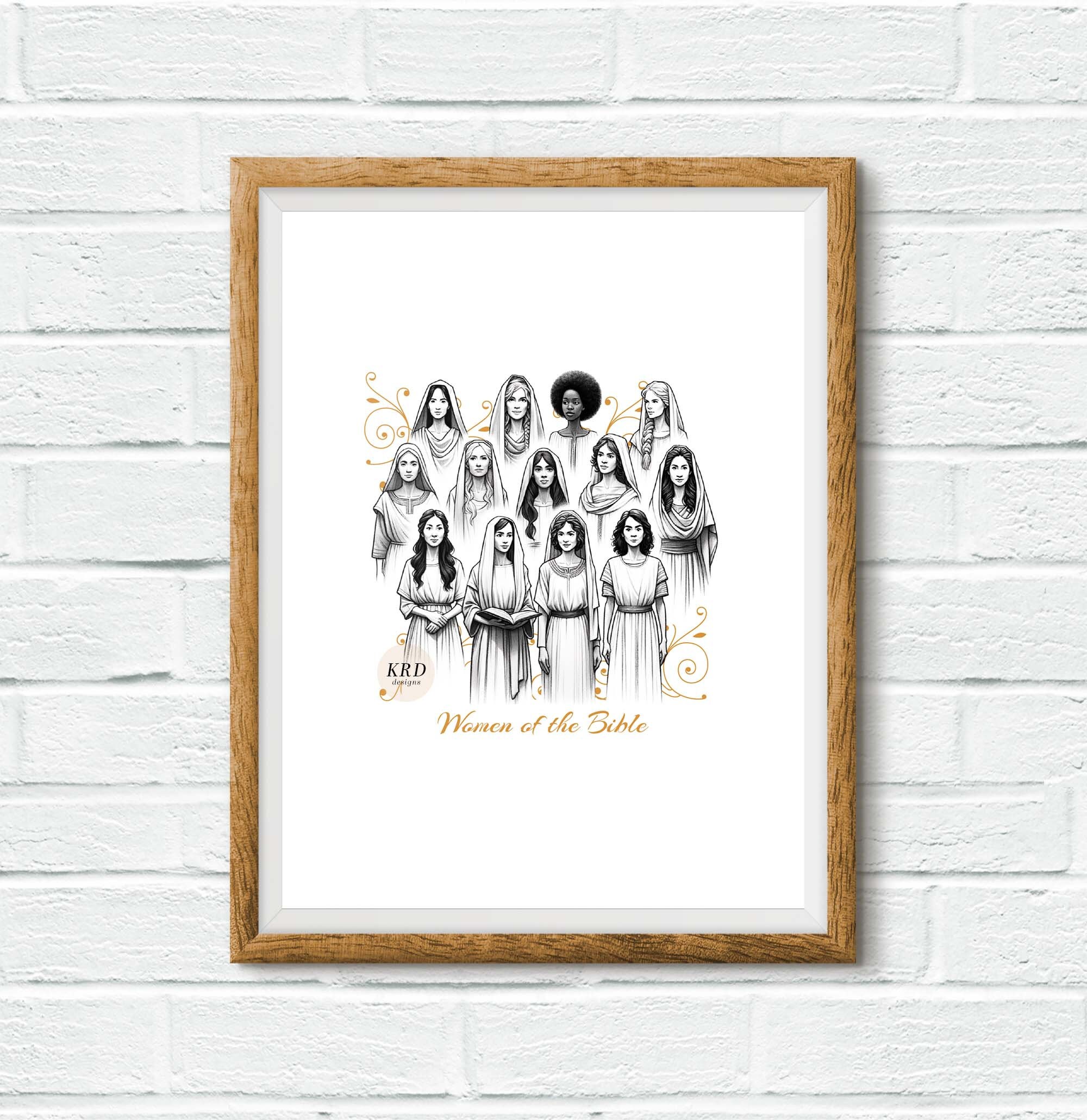 Christian Poster Aesthetic, Women of the Bible Poster Gift, Biblical ...