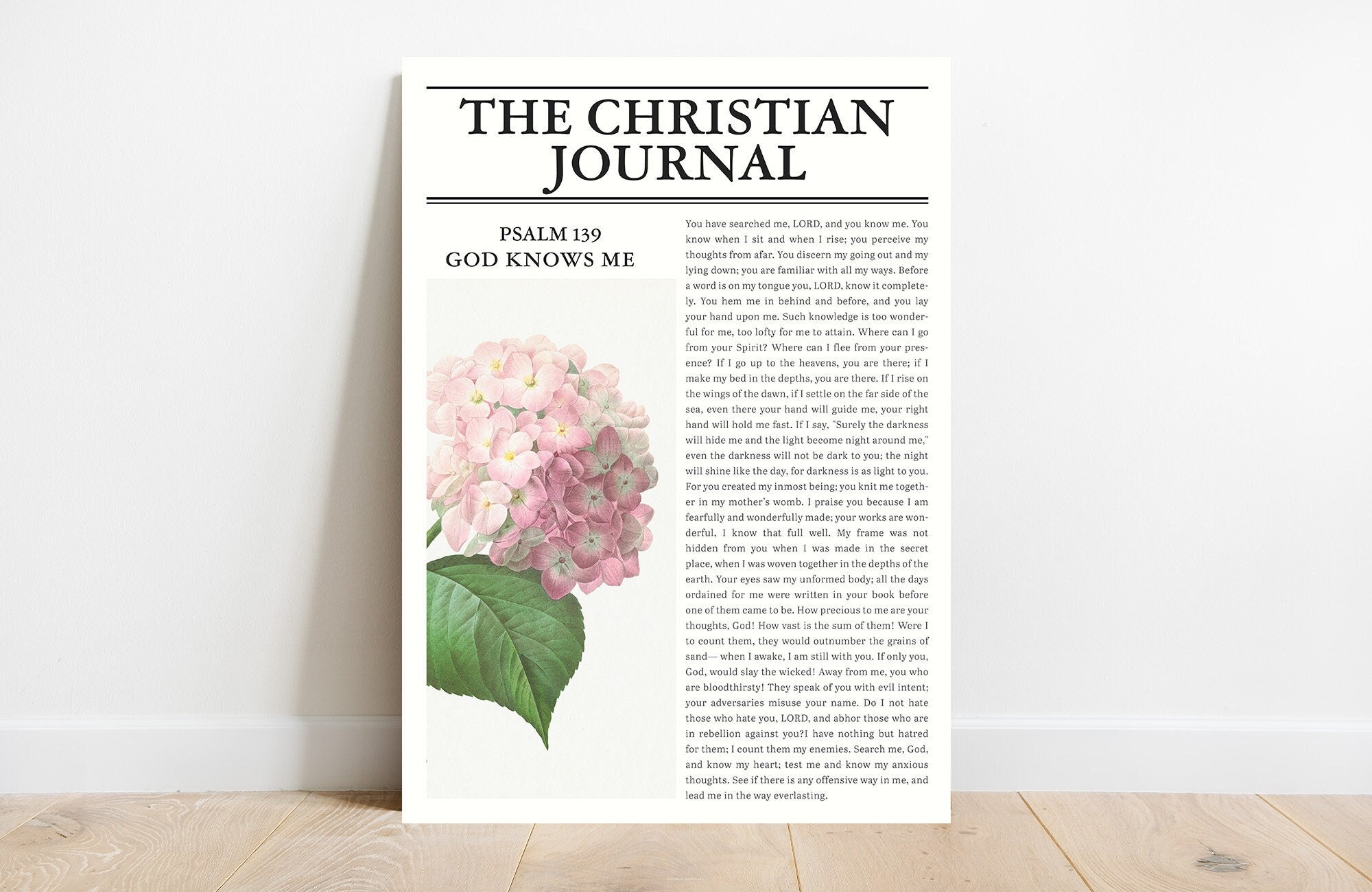 Retro Christian Posters Aesthetic, Bible Verse Art Work Psalm 139 ...