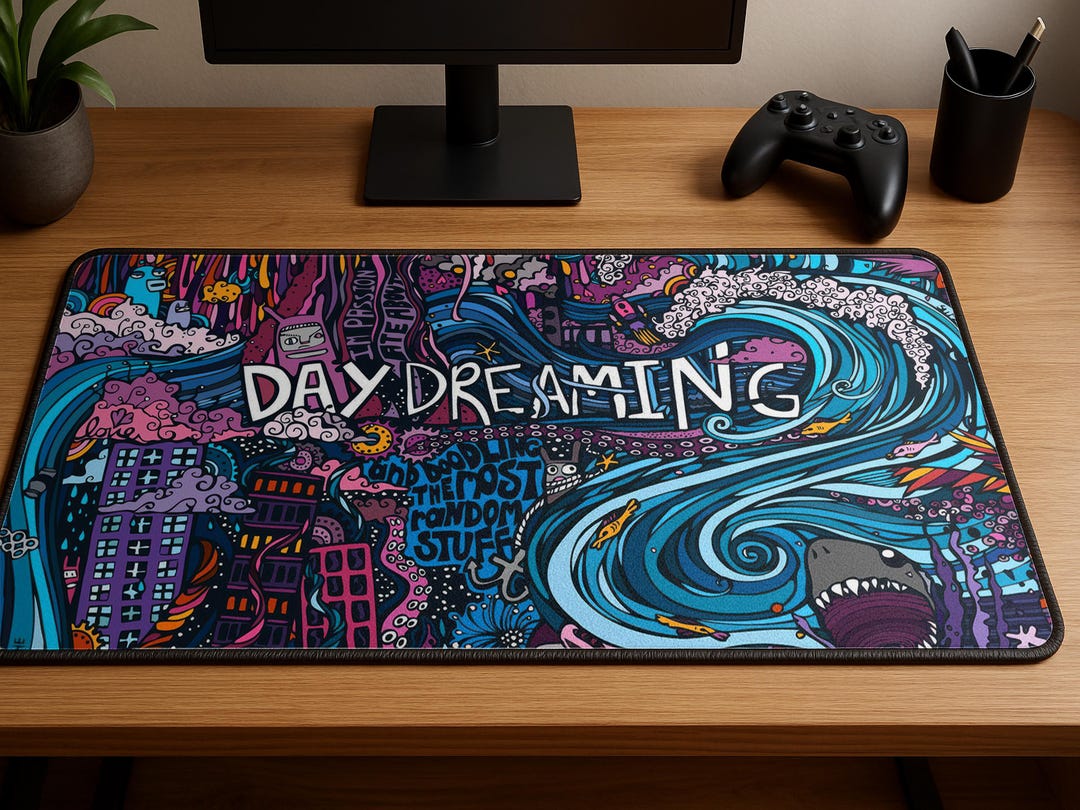 Psychedelic Daydreaming Street Art Mouse Pad - Vibrant Graffiti Style ...