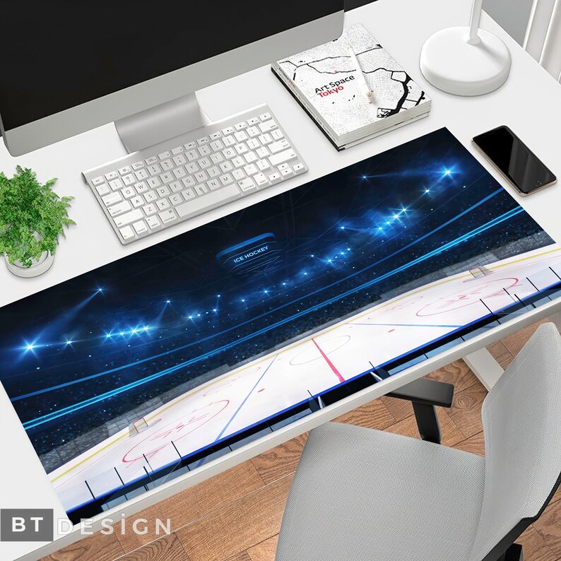 Hockey Deskmat Ice Court Deskmat Large Mousepad Xxl Cute - Etsy