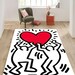 Keith Haring Rug Keith Haring Print Pop Art Rug Nonslip Area Rug Unique ...