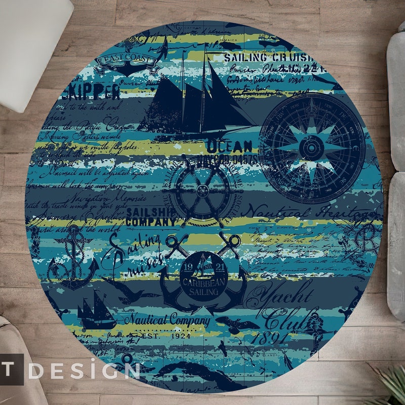 Nautical Rug - Etsy