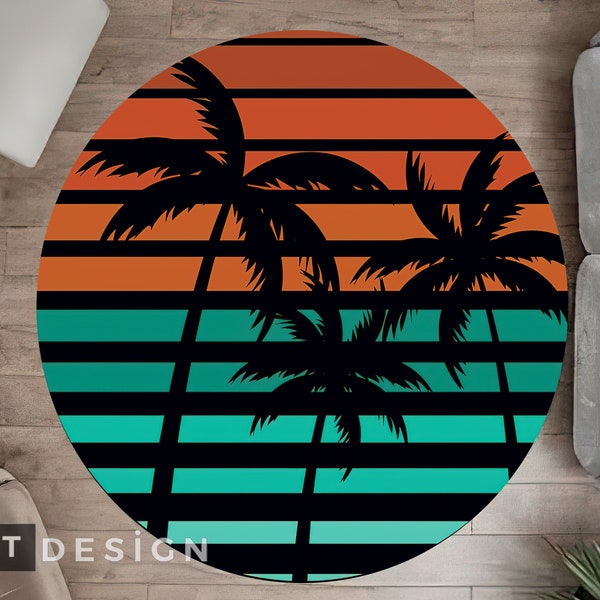 Palm Tree Rug - Etsy