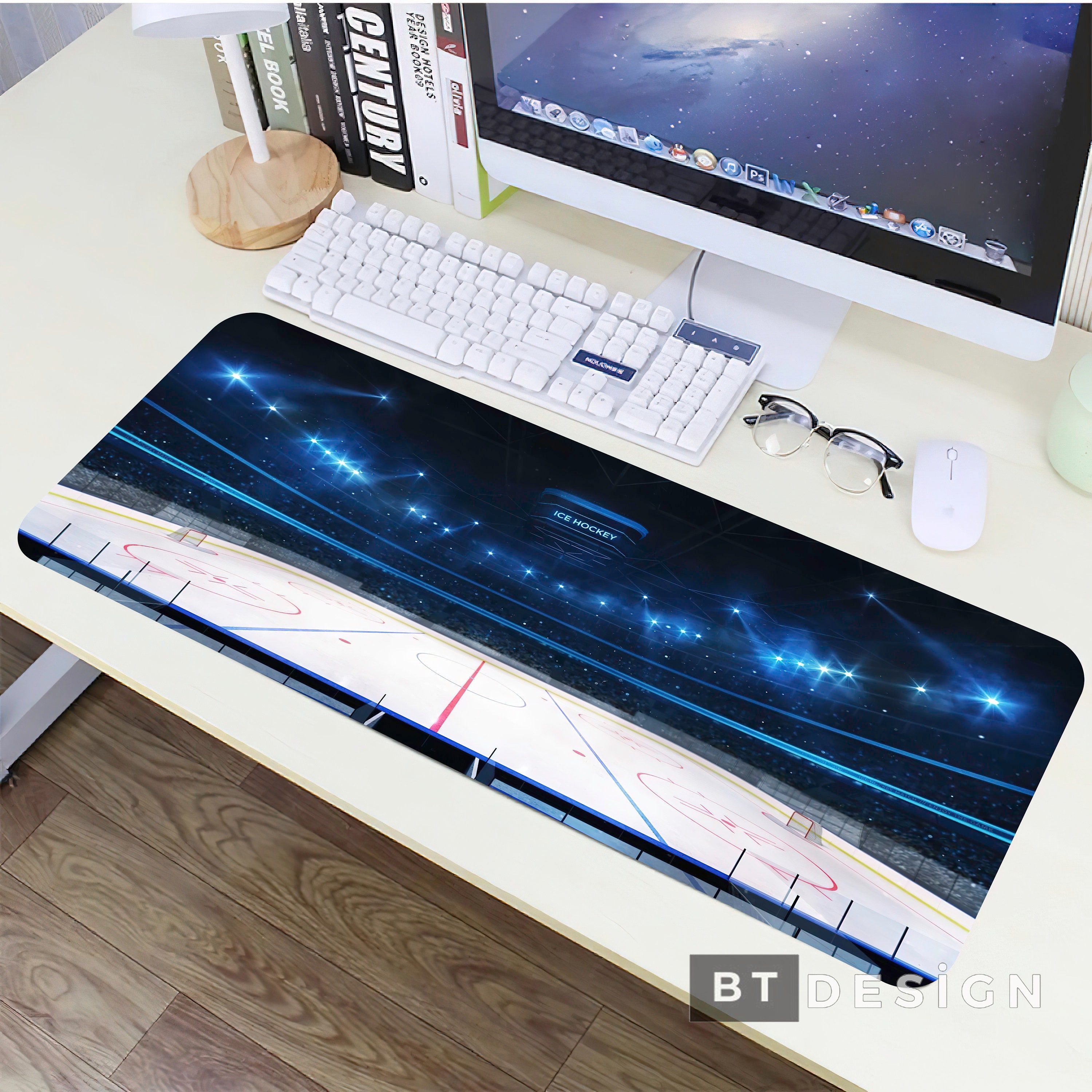 Hockey Deskmat, Ice Court Deskmat Large Mousepad, Xxl Cute Mousepad ...