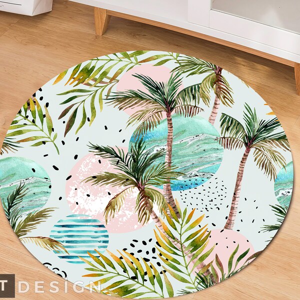 Palm Tree Rug - Etsy