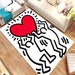 Keith Haring Rug Keith Haring Print Pop Art Rug Nonslip Area Rug Unique ...