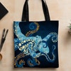 Abstract Octopus Tote Bag, Artsy Ocean Carryall - Etsy